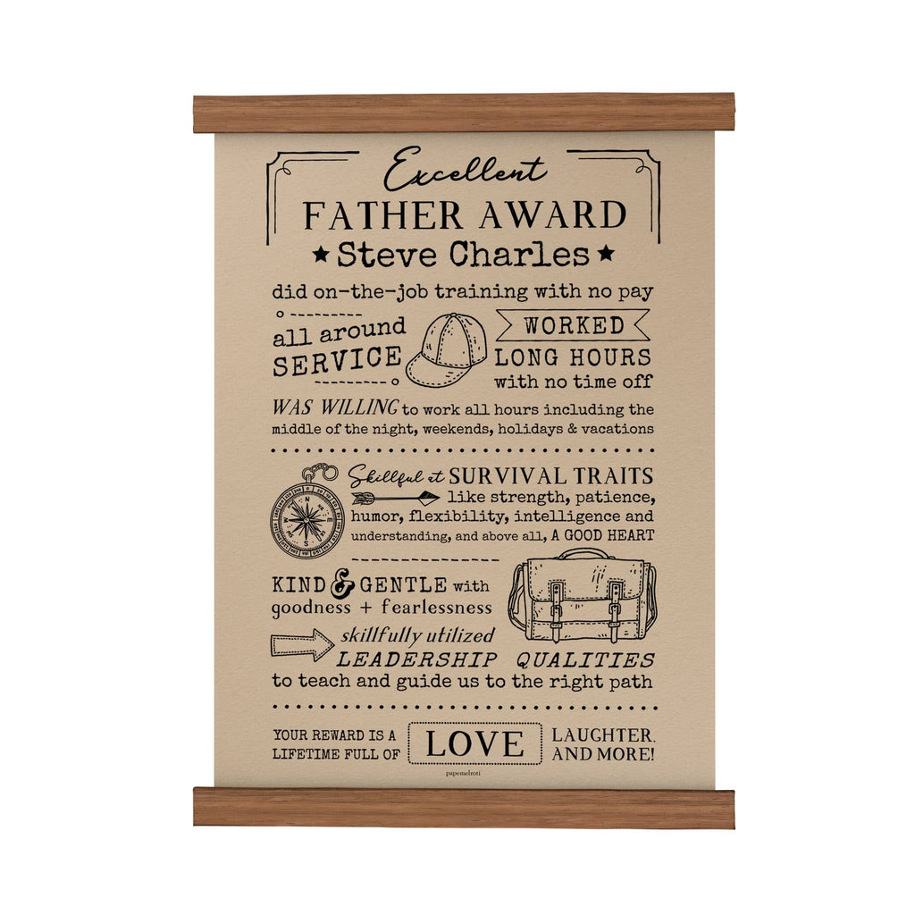 Father Personalized Scroll Poster | papemelroti