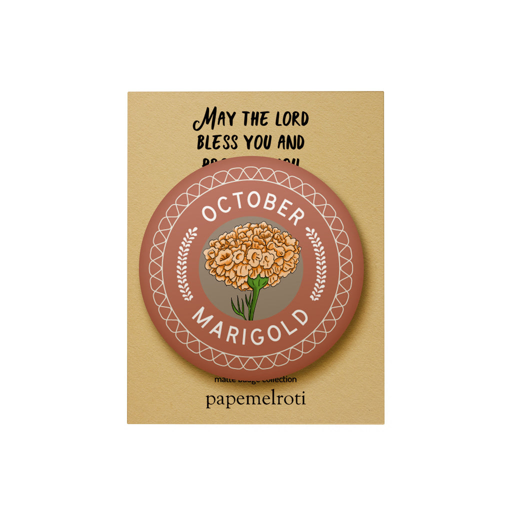 Birth Flower | Original Inspirational Badge | papemelroti