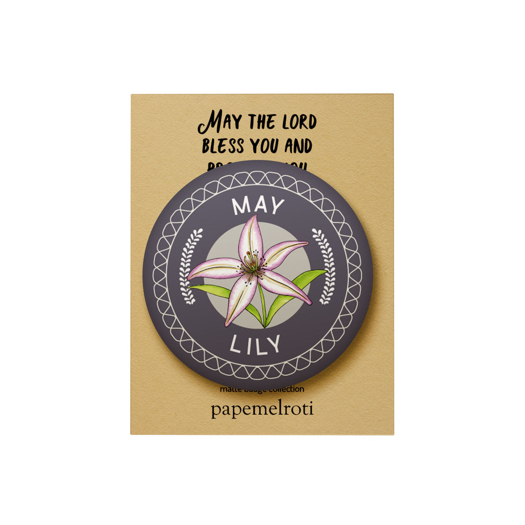 Birth Flower | Original Inspirational Badge | papemelroti