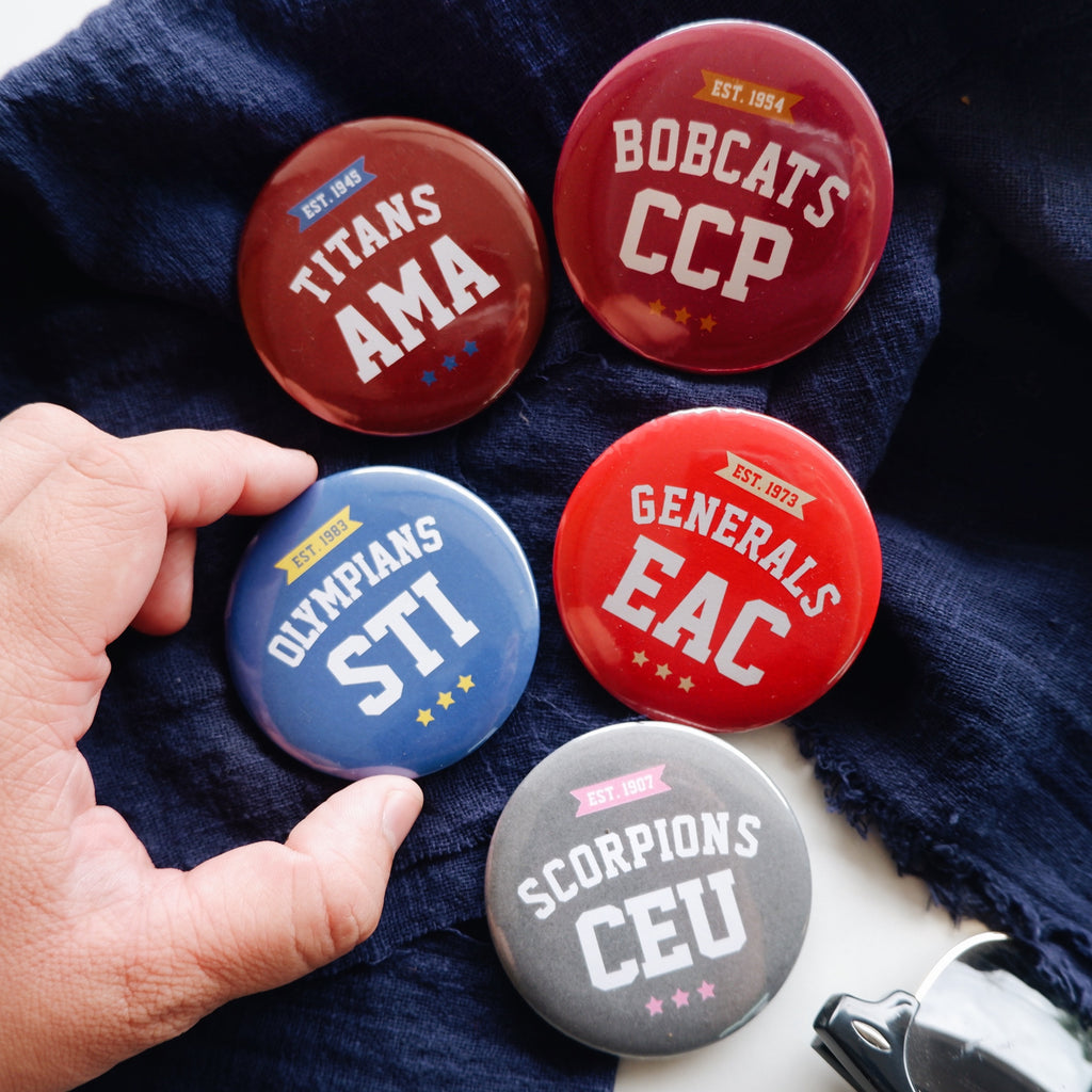 School | Original Button Badge | papemelroti
