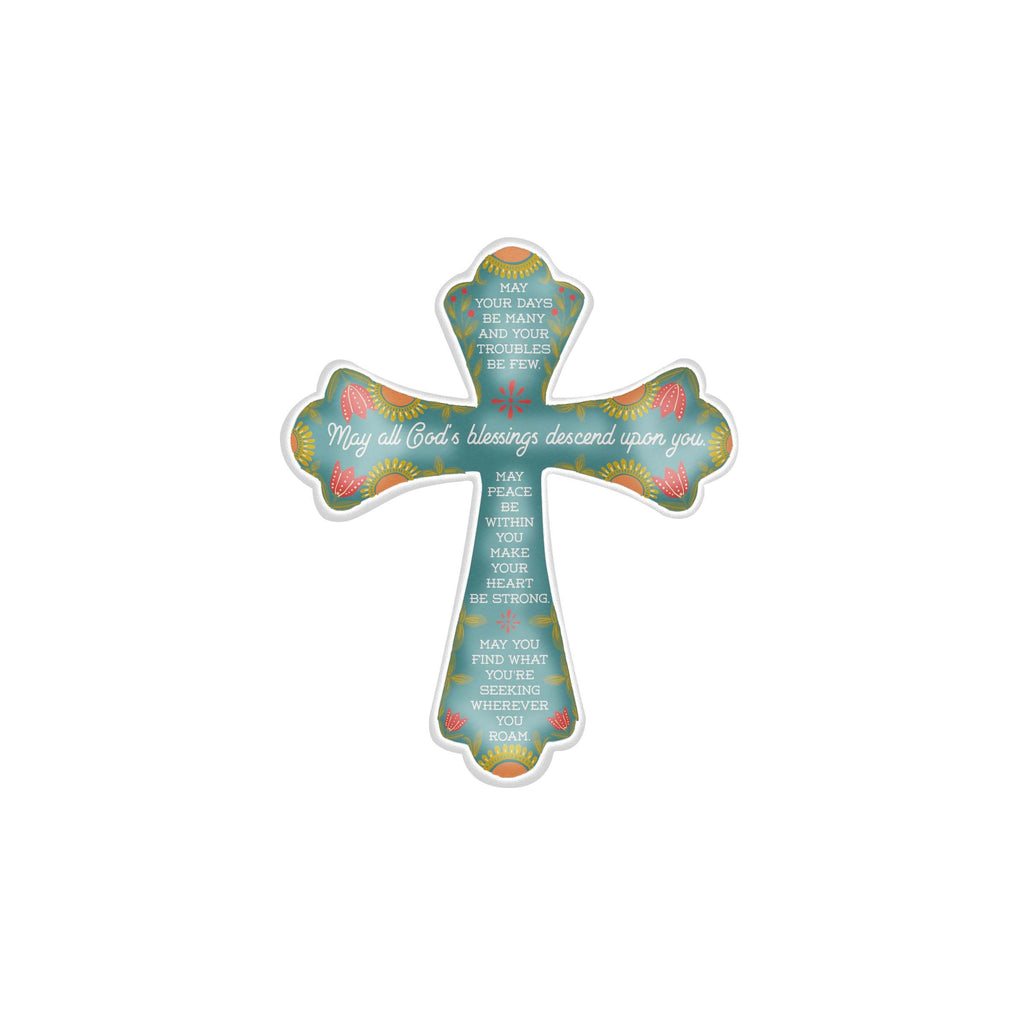 May All God's Blessings | Original Resin Deco Cross | papemelroti