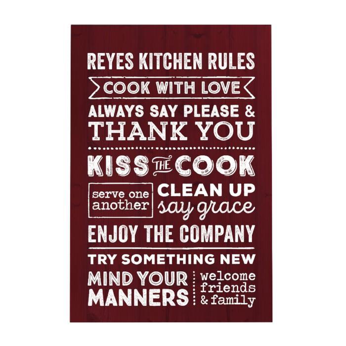 Kitchen Rules | Personalized Decoposter | papemelroti