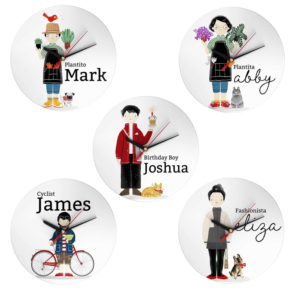 Characters | Original Personalized Clock | papemelroti