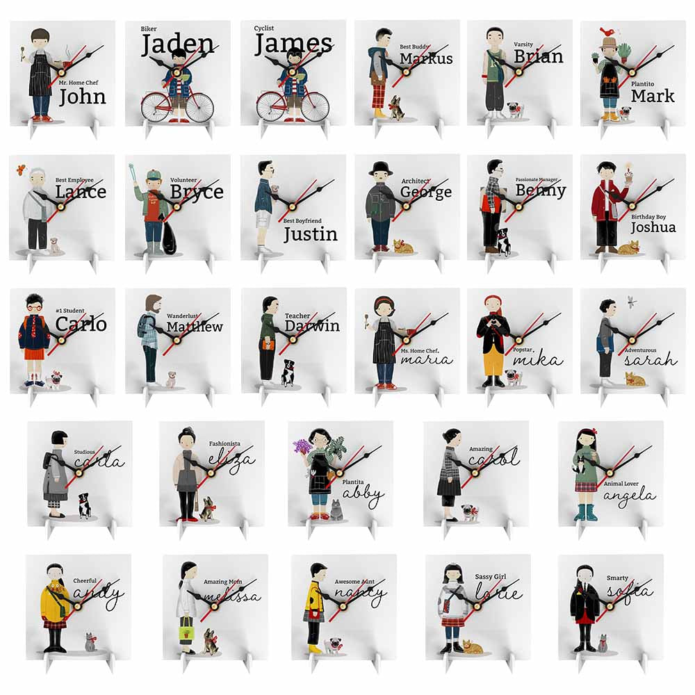 Characters | Original Desk Clock | papemelroti