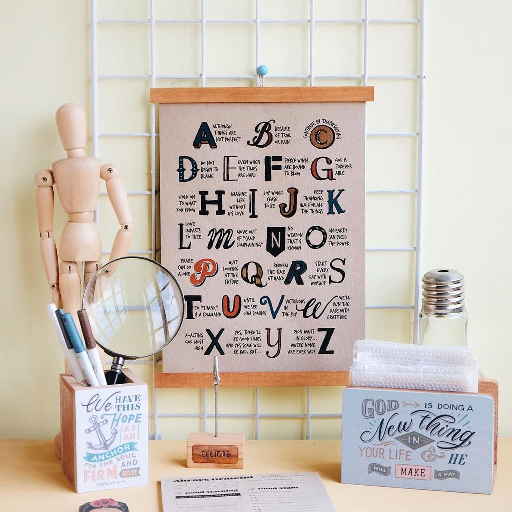 ABC | Original Paper Scroll Poster | papemelroti