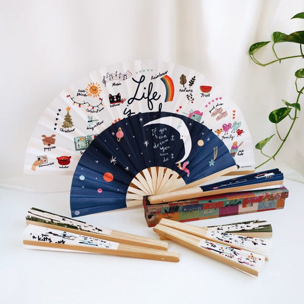 When You Feel Stressed | Original Folded Fan | papemelroti