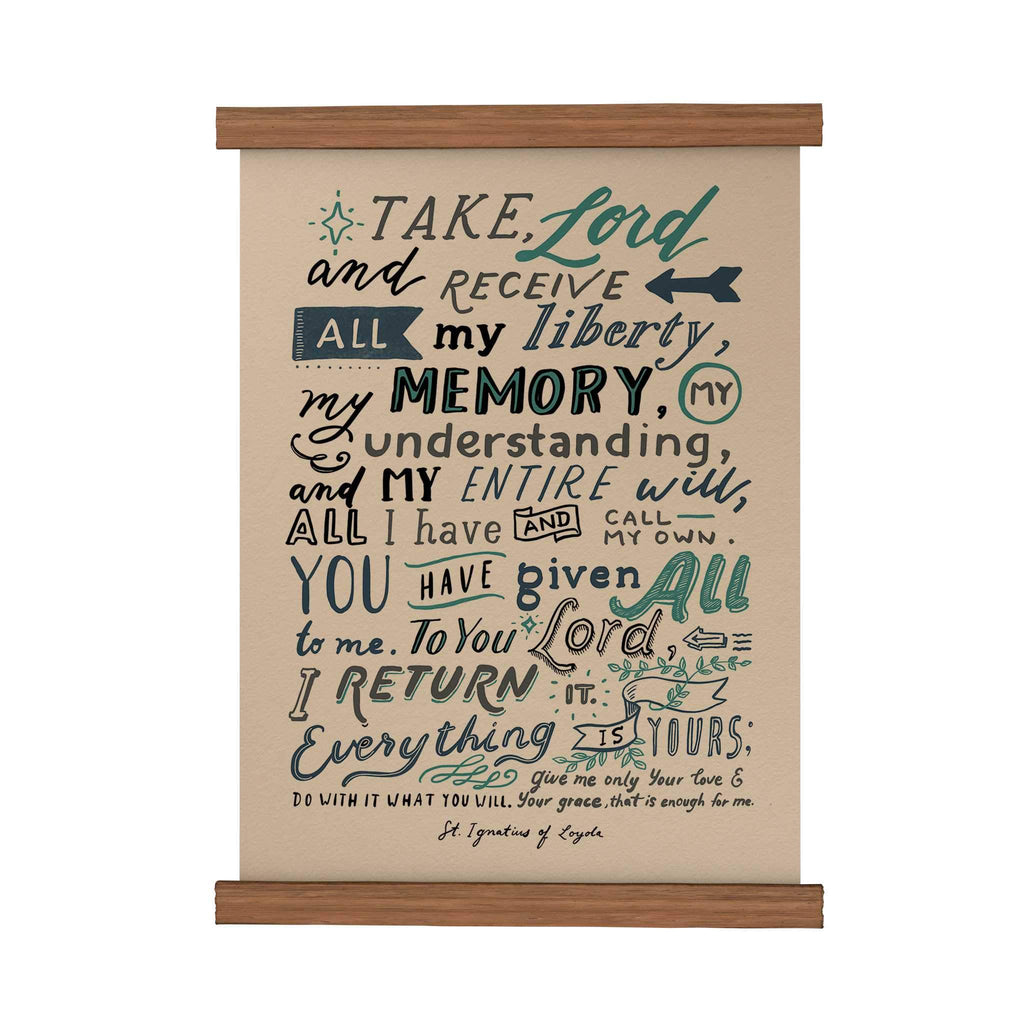 Take Lord and Receive | Original Paper Scroll Poster | papemelroti