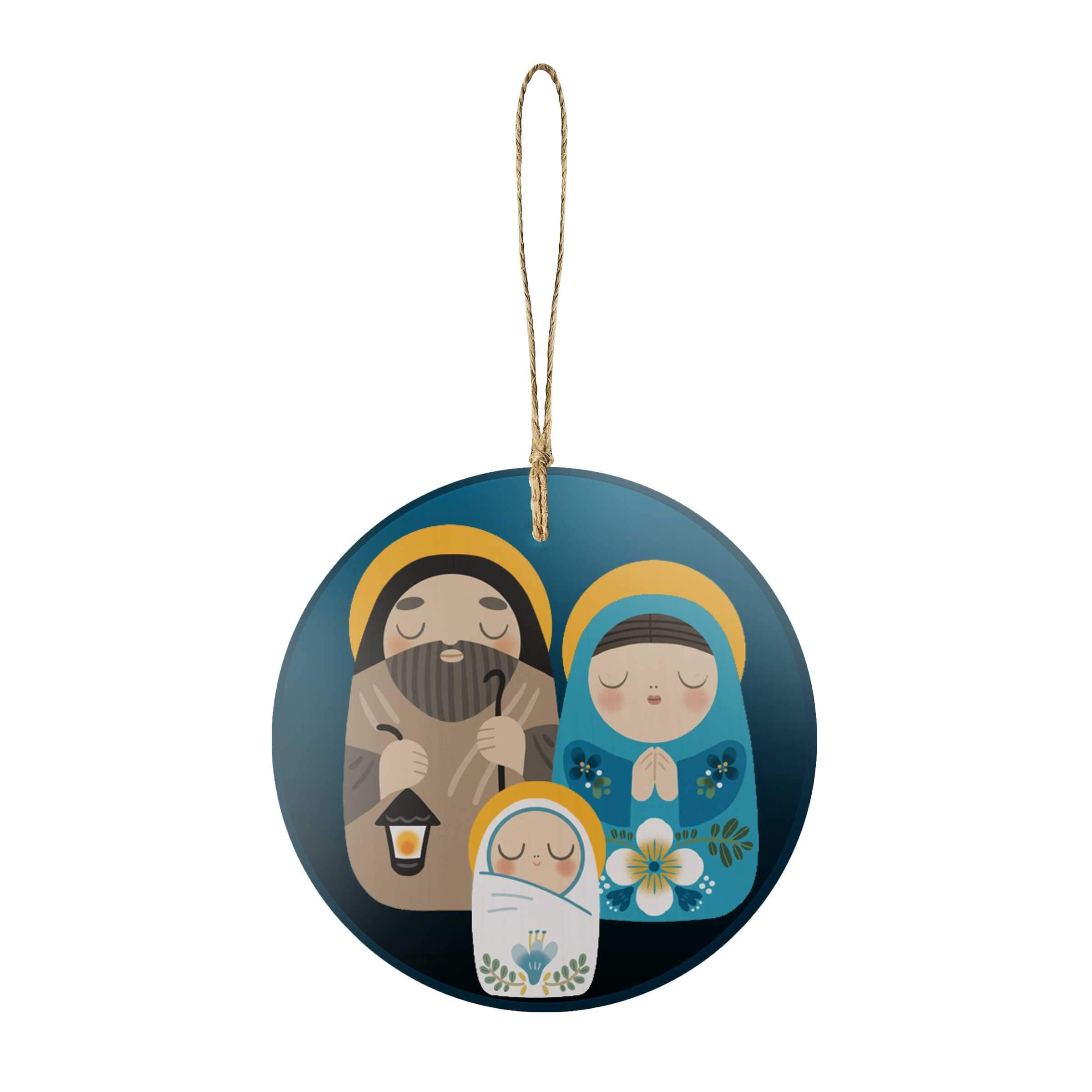 Holy Family | Original Round Christmas Ornaments | papemelroti