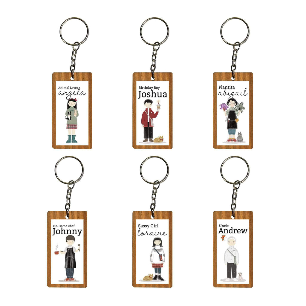 Characters | Original Personalized Keychain | papemelroti