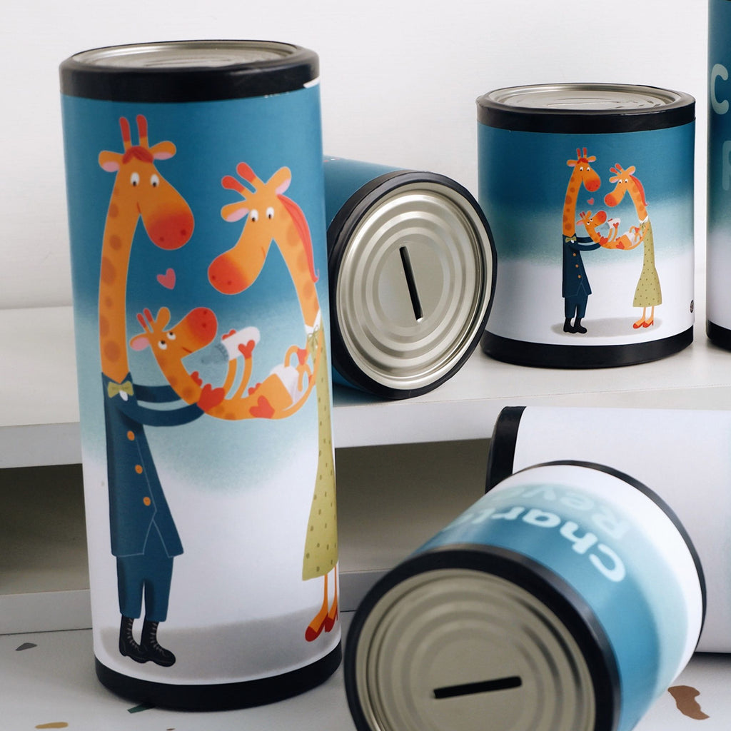 Kinder Animals | Original Paper Tube Coinbank | papemelroti