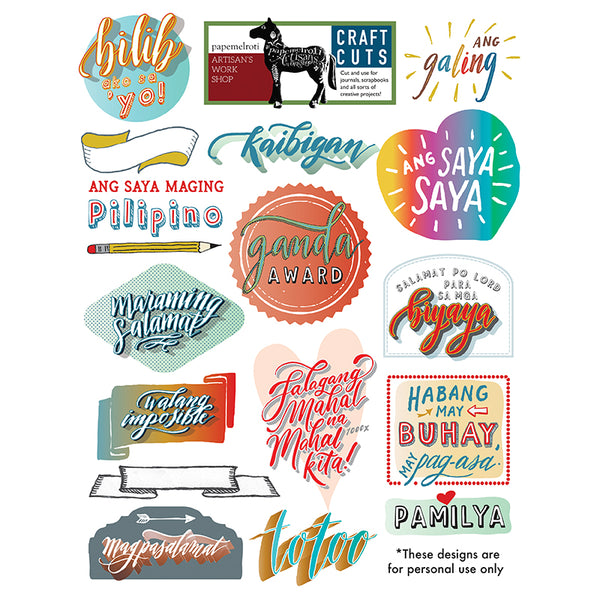 Pinoy | Printable Craft Cuts | Digital Download | papemelroti